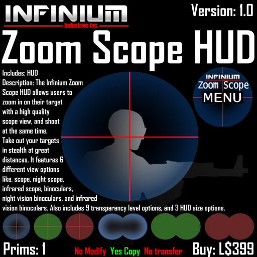 Second Life Marketplace - Infinium Zoom Scope [v1.0] BOXED